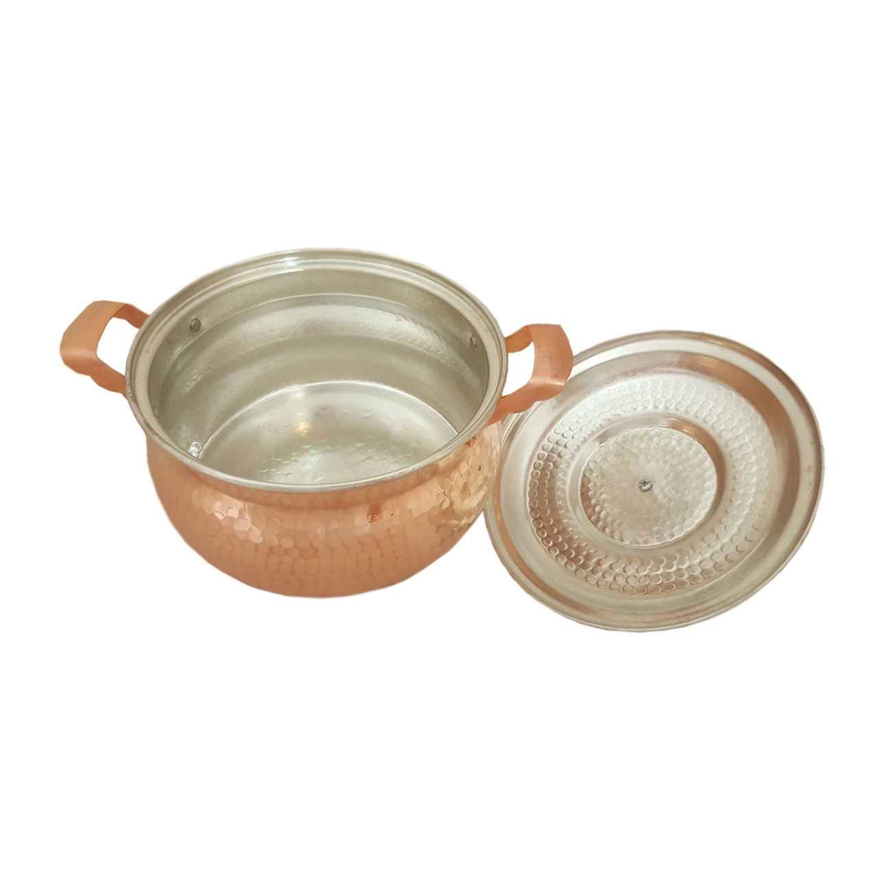 Persian Copper Stock Pot Hammered with Traditional Style Spring ...