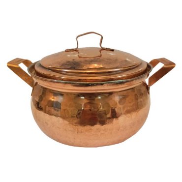 Persian Copper Cooking Pot - Traditional Artisan Style, Shin - ShopiPersia