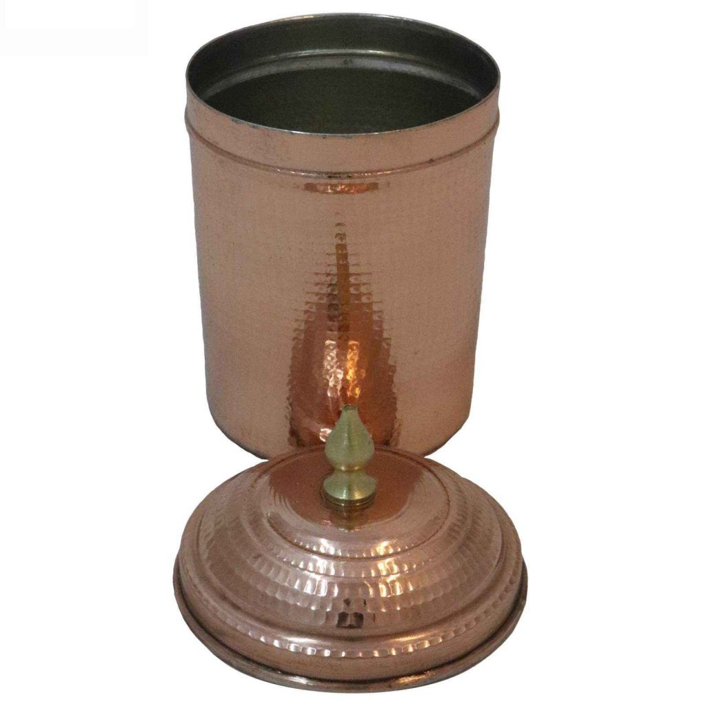 Hammered Copper Storage Canisters With Lid (4X) - ShopiPersia