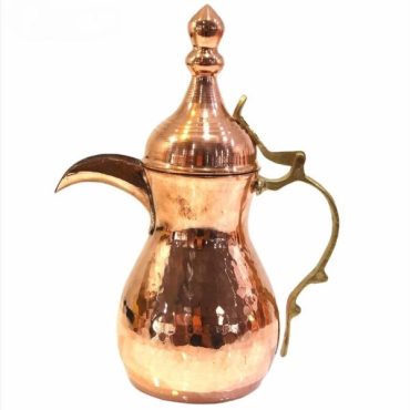Copper Dallah Coffee Pot for Brewing Qahwa & Arabic Coffee - Hivana ...