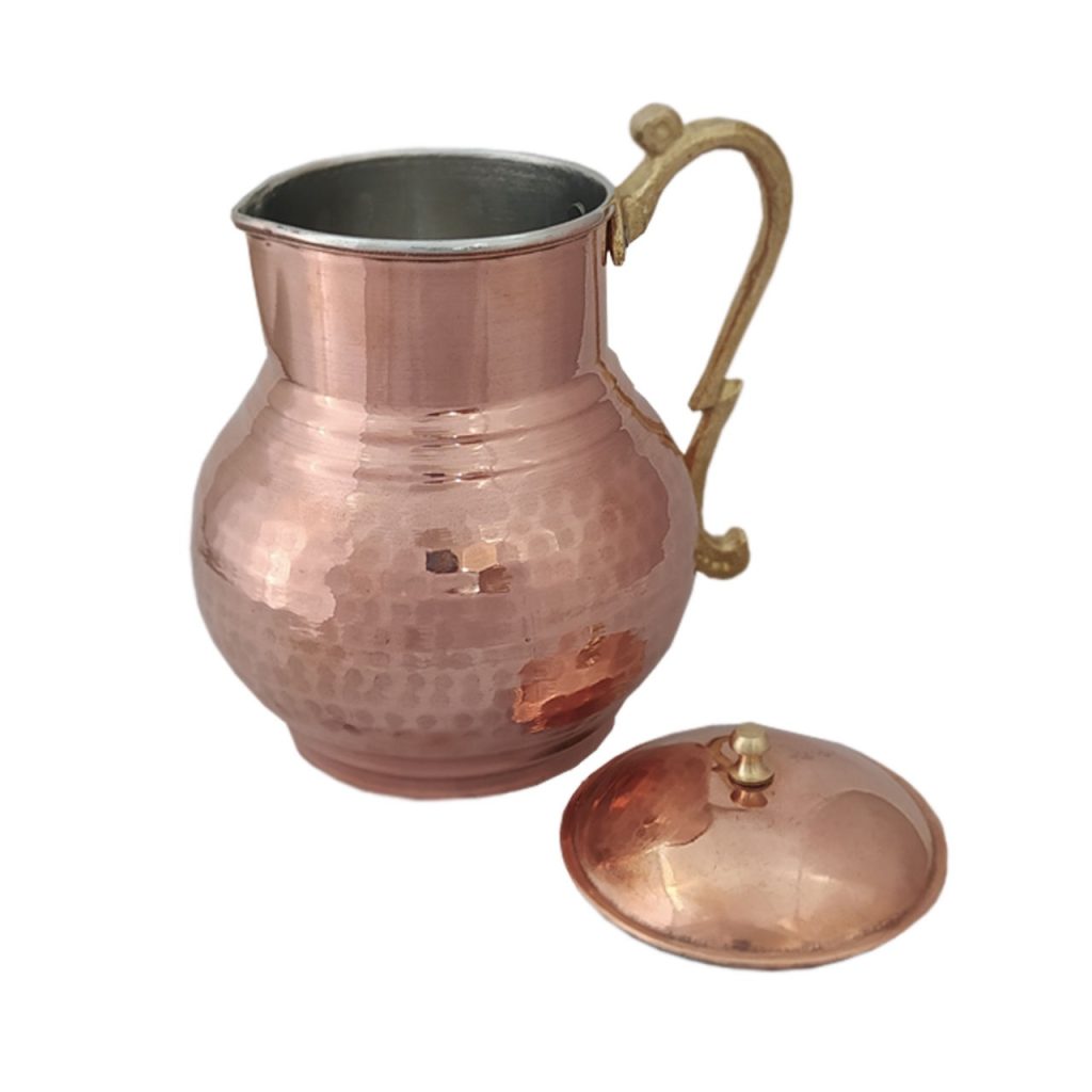 Hammered Persian Copper Pitcher Model Savin I - ShopiPersia