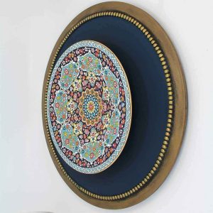 Decorative Pottery Plate Hand-Painted with Persian Minakari Enamel ...
