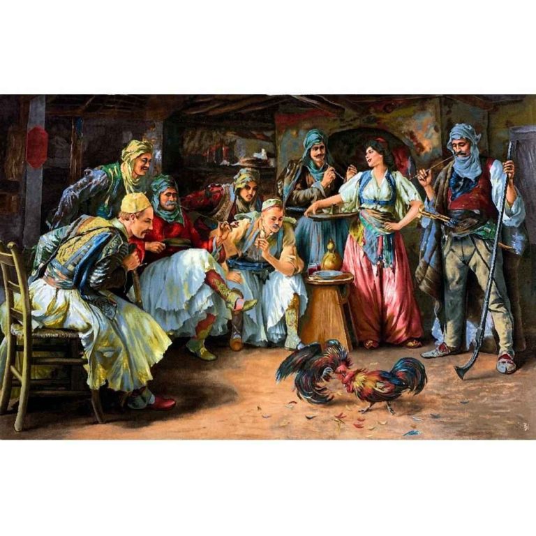 Hand-Knotted Persian Pictorial Rug from Tabriz Depicting Flowers ...