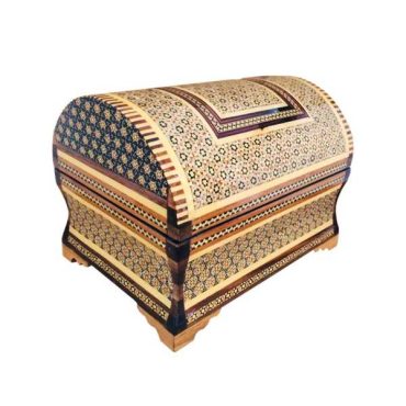 Handcrafted Wooden Jewelry Box with Persian Khatam Design - Roya ...