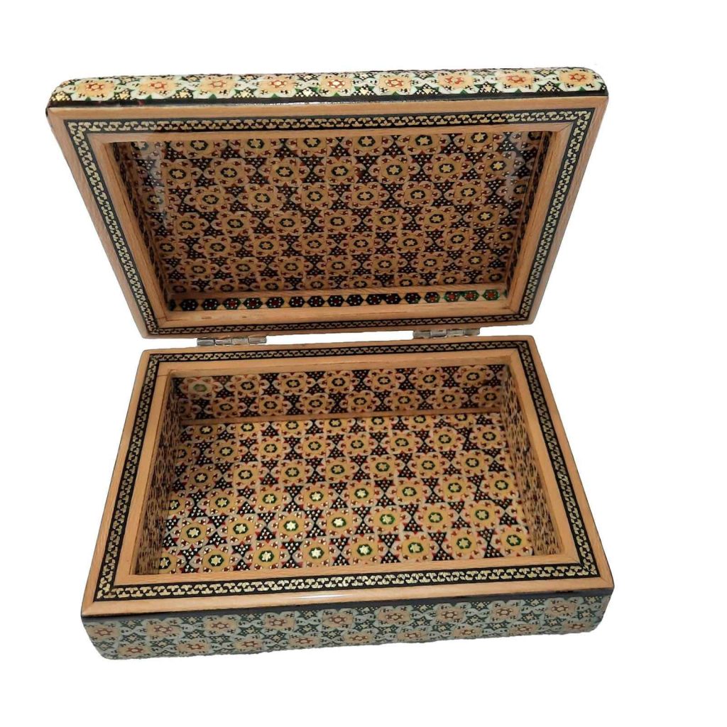 Khatam Kari Wooden Coin Box Model Sevil - ShopiPersia
