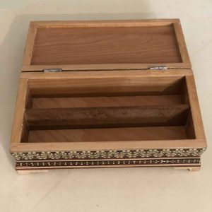 Wooden Jewelry Box Handcrafted with Persian Khatamkari Tazhibi ...