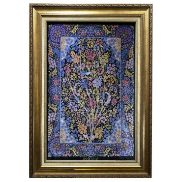 Hand-Knotted Persian Wall Hanging Rug from Tabriz Depicting Tree ...