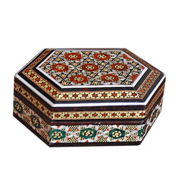 Wooden Jewelry Box Handcrafted with Persian Khatamkari Milan - ShopiPersia