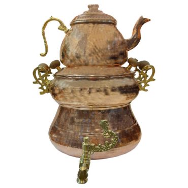 Iranian Copper Stovetop Samovar Model Royal - ShopiPersia