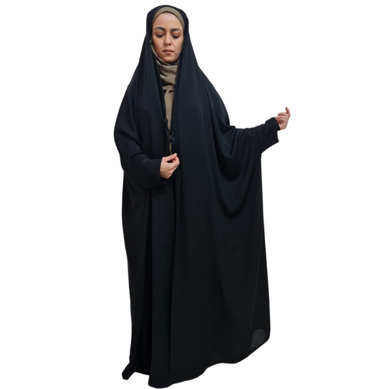 Islamic Women PrayingChador Model Purple Flower - ShopiPersia