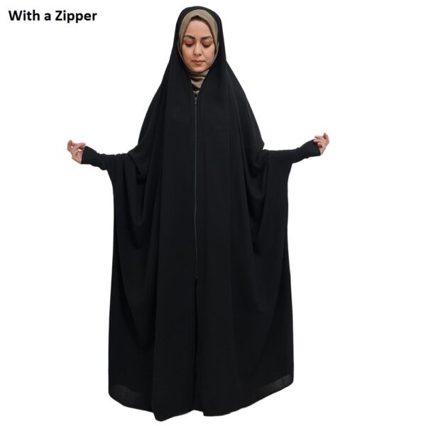 Islamic Arabic Black Chador Abaya Hejab with Sleeves for Women and ...