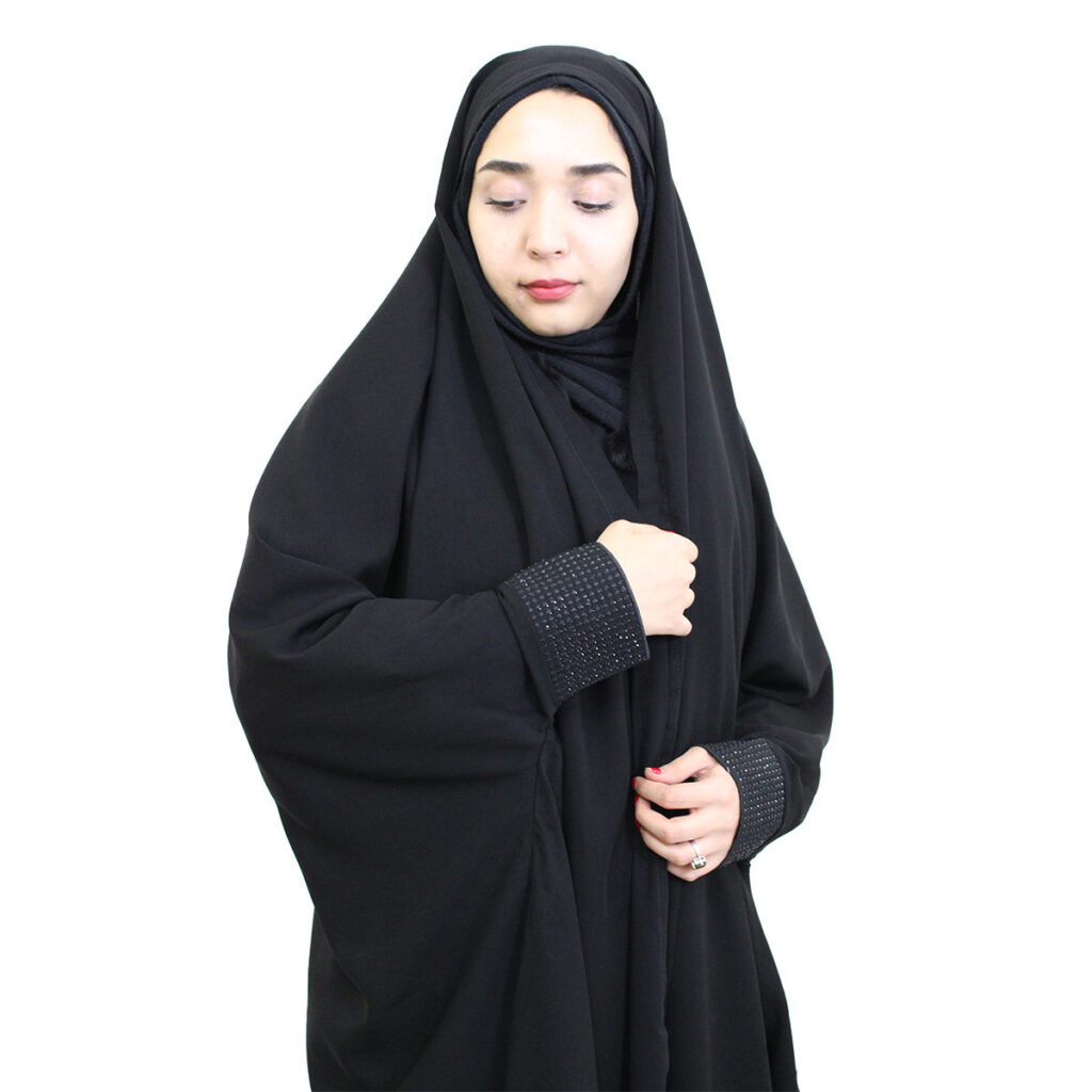 Islamic Women Black Chador Model Yaman - ShopiPersia