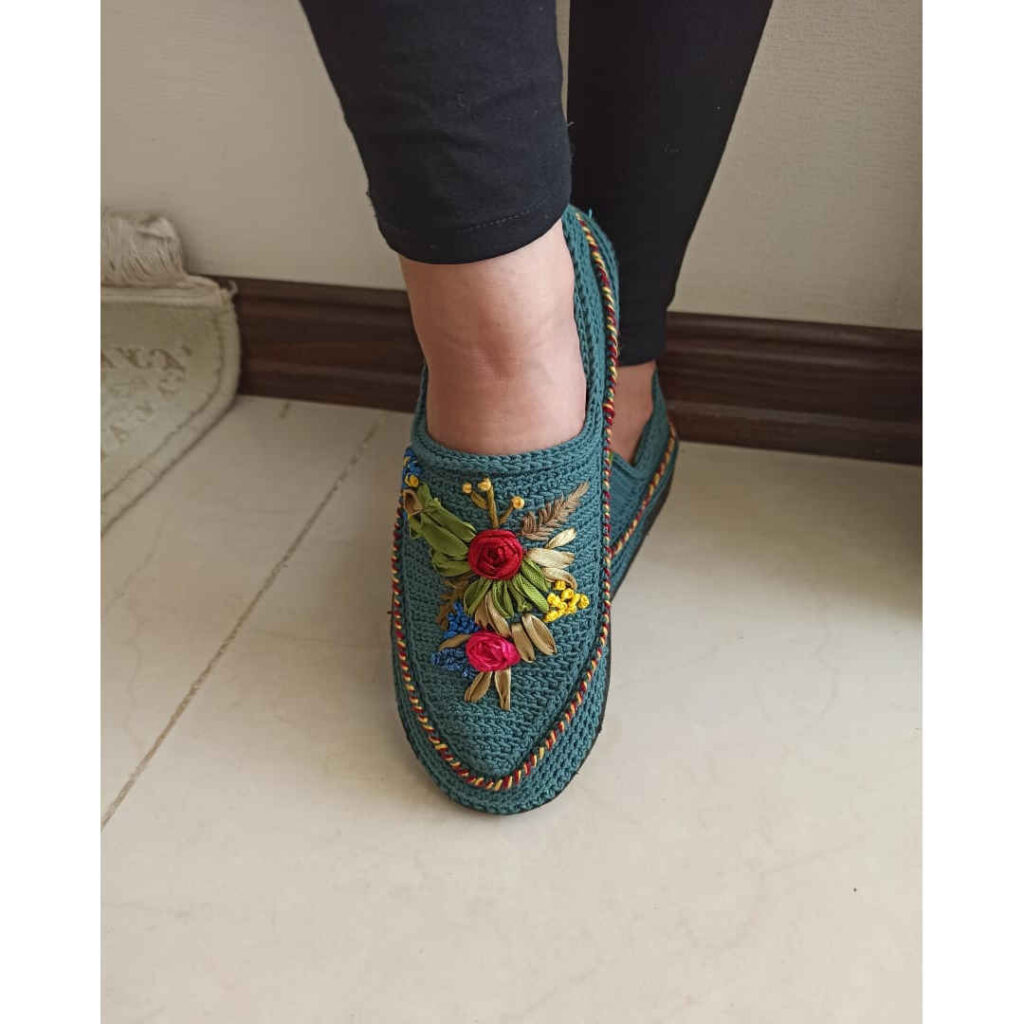 Giveh Shoes Handcrafted Breathable Persian Footwear Flower - ShopiPersia