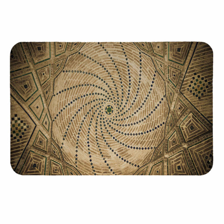 Indoor Door Mat for Home Decor Non-Slip Persian Inspired Printed Mosque ...