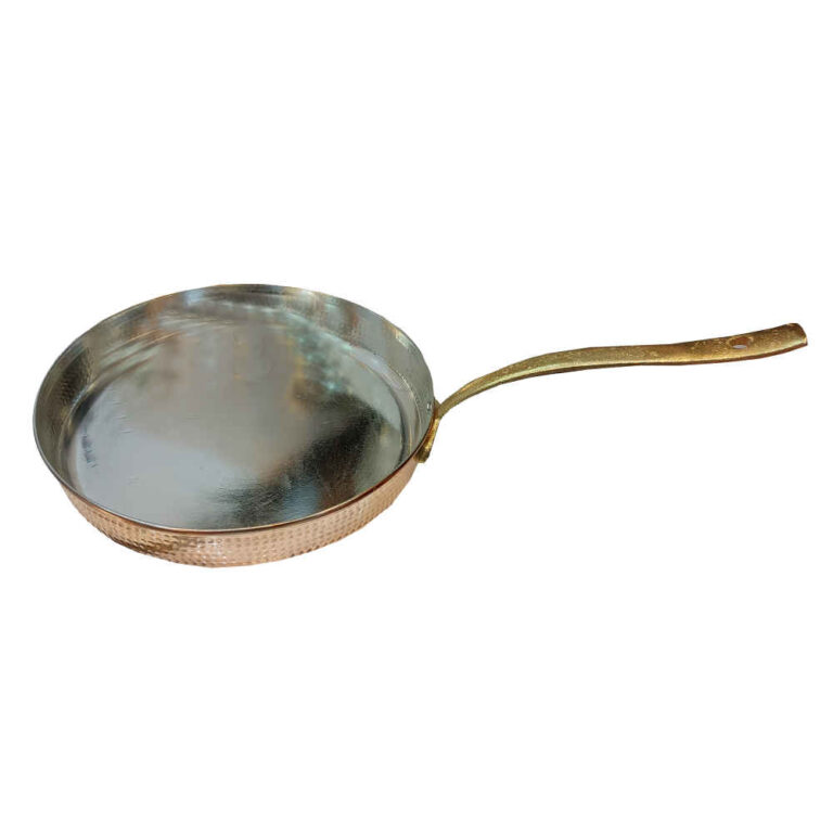 Handmade Copper Frying Pan with Lid Model Armin - ShopiPersia