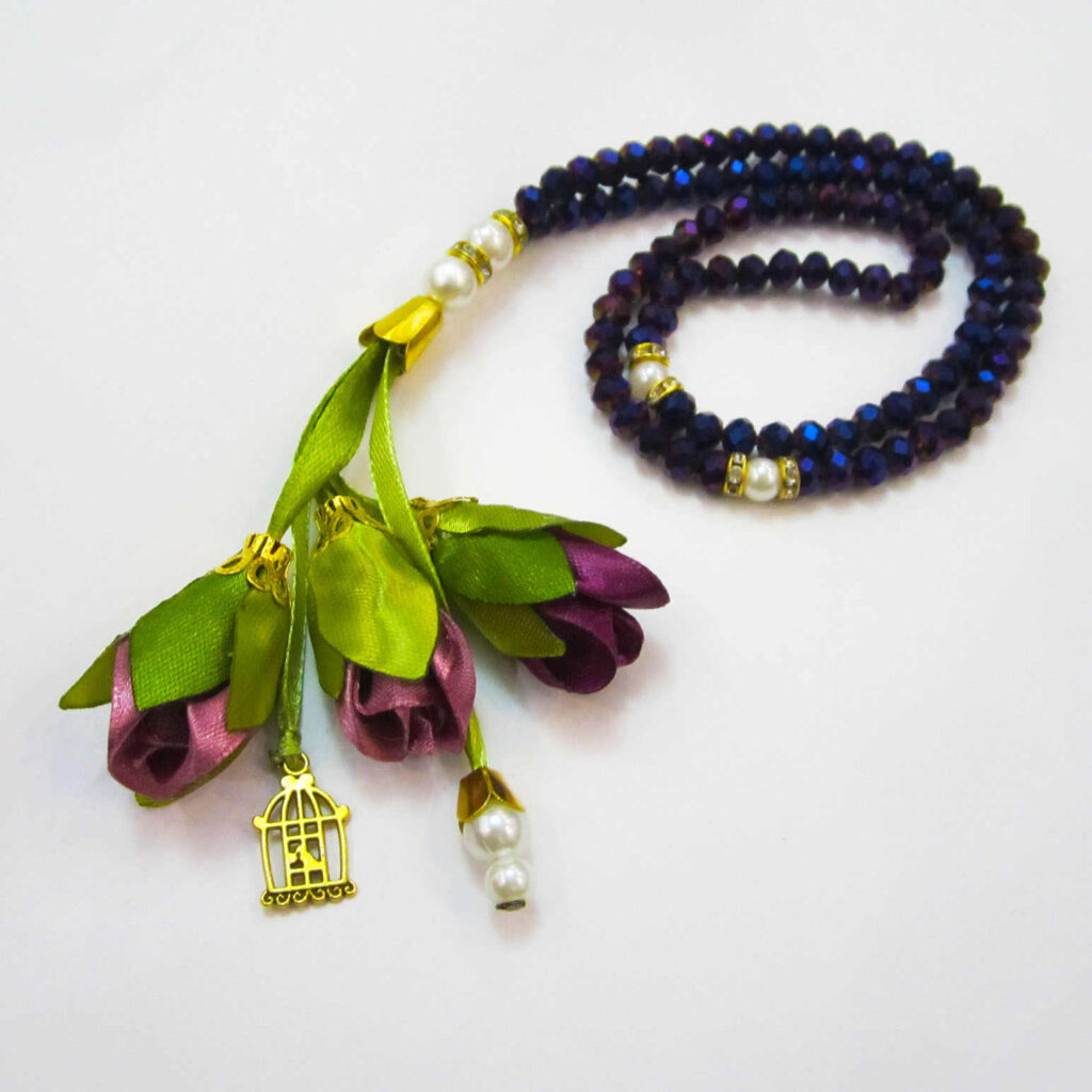 Islamic Rosary Crafted with beautiful Blue Stone Prayer Beads Tasbih ...
