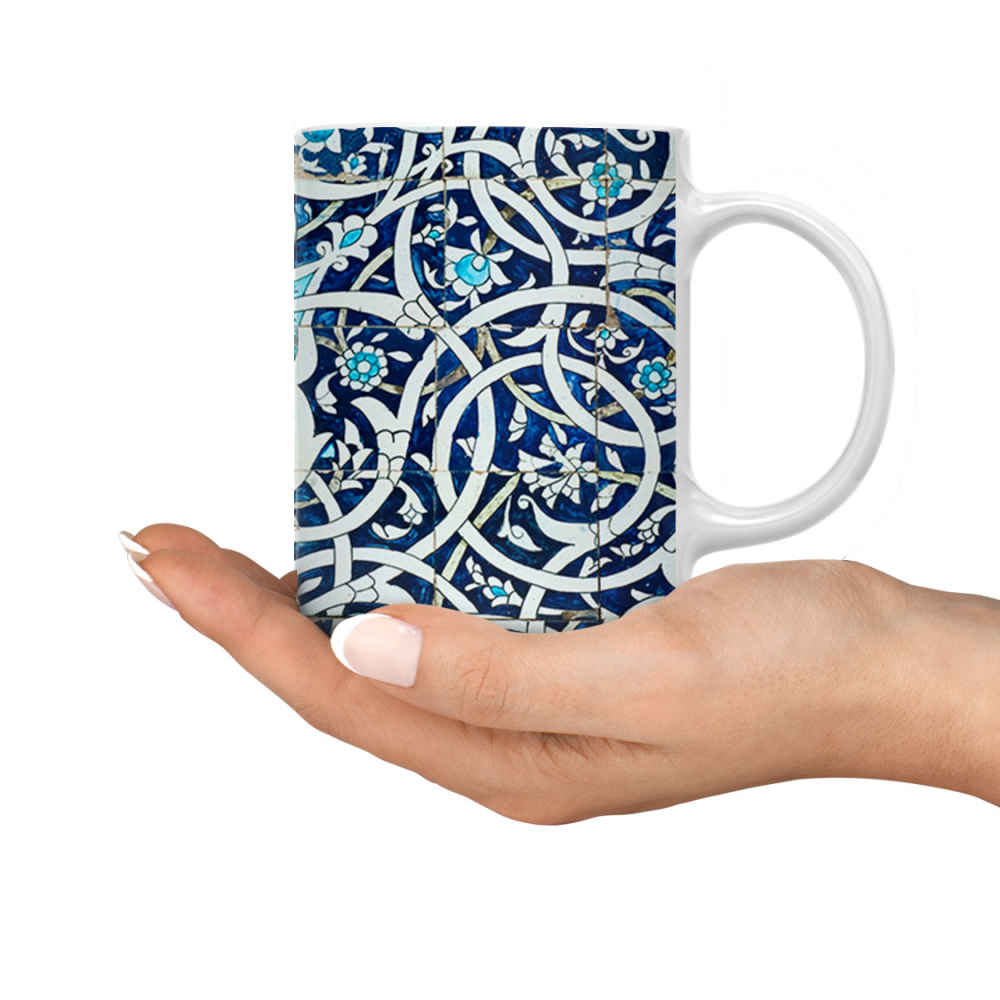 Persian Ceramic Coffee Mug Model Eslimi - ShopiPersia
