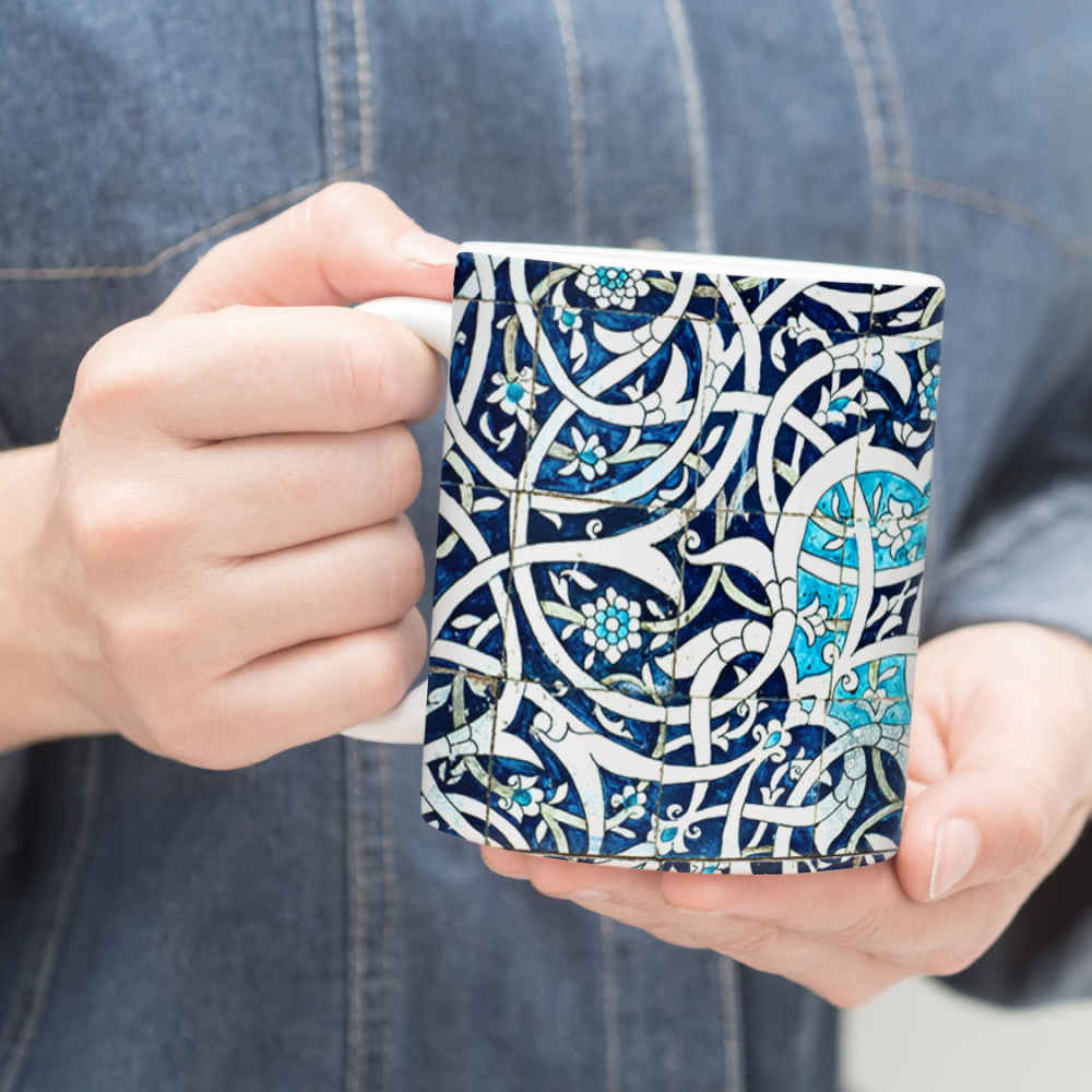 Persian Ceramic Coffee Mug Model Eslimi - ShopiPersia