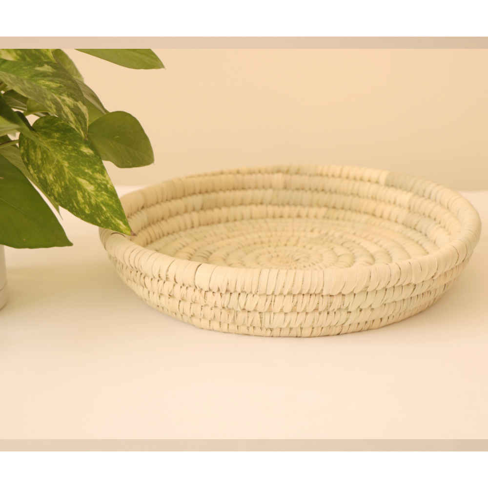 Persian Handwoven Palm Leaf Storage Basket Model Hima - ShopiPersia