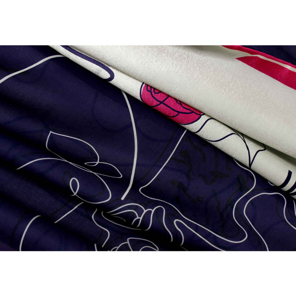 Persian Printed Silk Shawl Double Sided Artistic Calligraphy Yar ...