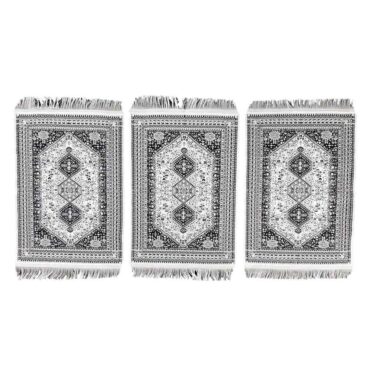 Set of 3 Polyester Fabric Under Plate Mats – Rug Style Model Nafis ...