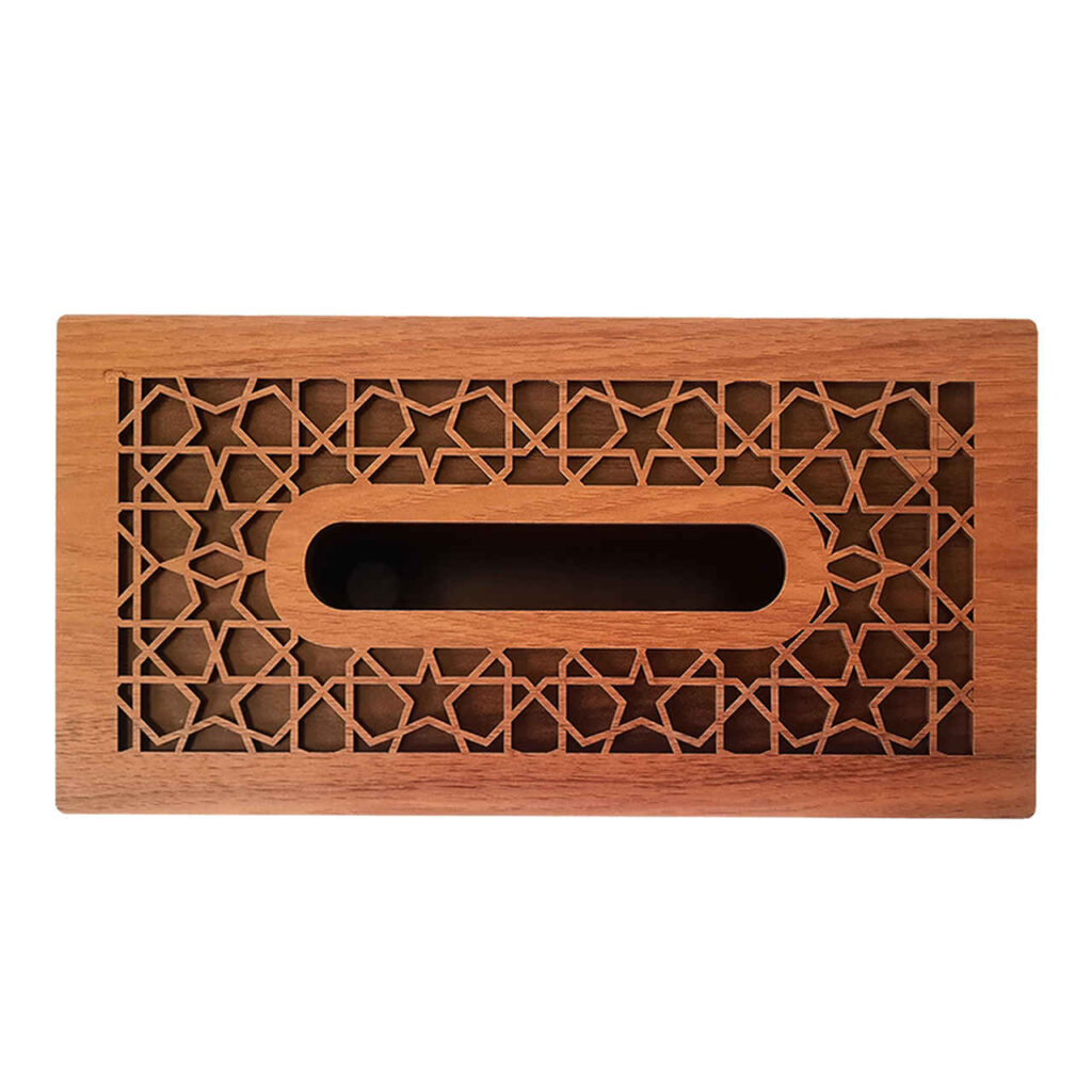 Rustic Wooden Tissue Box Cover – Traditional Design - ShopiPersia