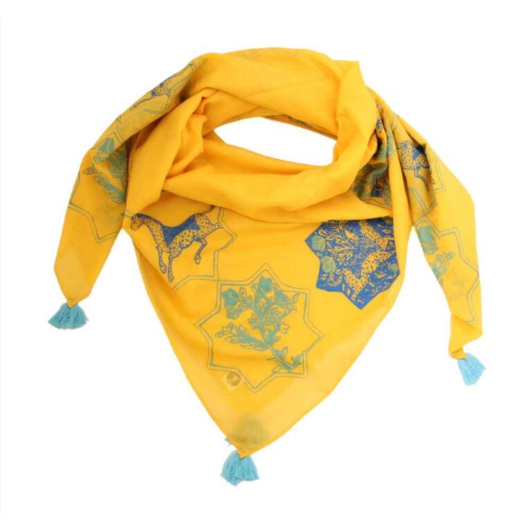 Persian Silk Neck Scarf for Women Luxe and Vibrant Square Khosro o ...