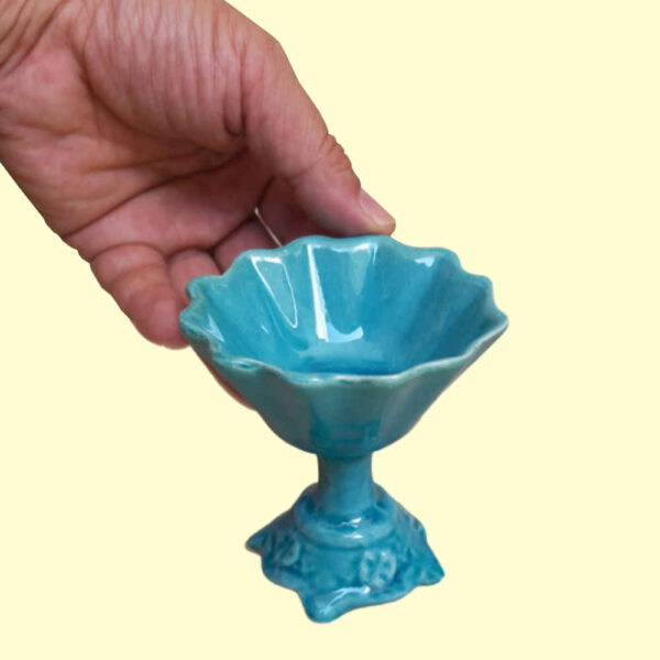 Handmade Decorative Blue Pottery Bowl Model Pouya - ShopiPersia