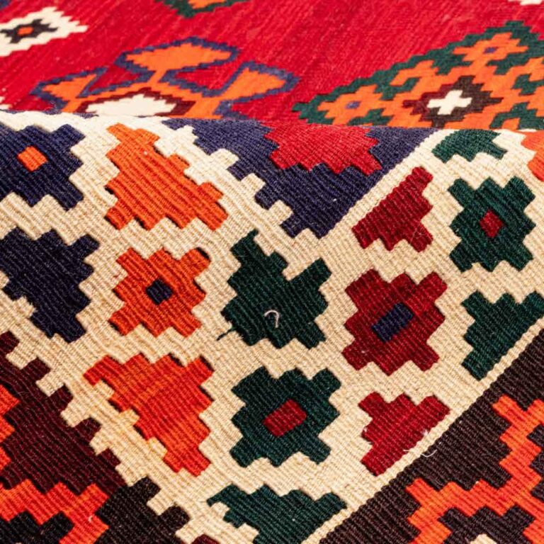 Persian Wool Kilim Rug Handwoven in Fars Traditional Dorna - ShopiPersia