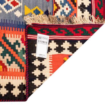 Persian Wool Kilim Rug Handwoven in Fars Traditional Nazli - ShopiPersia