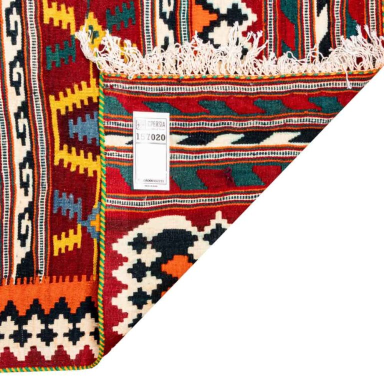 Persian Wool Kilim Rug Handwoven in Fars Traditional Takin - ShopiPersia