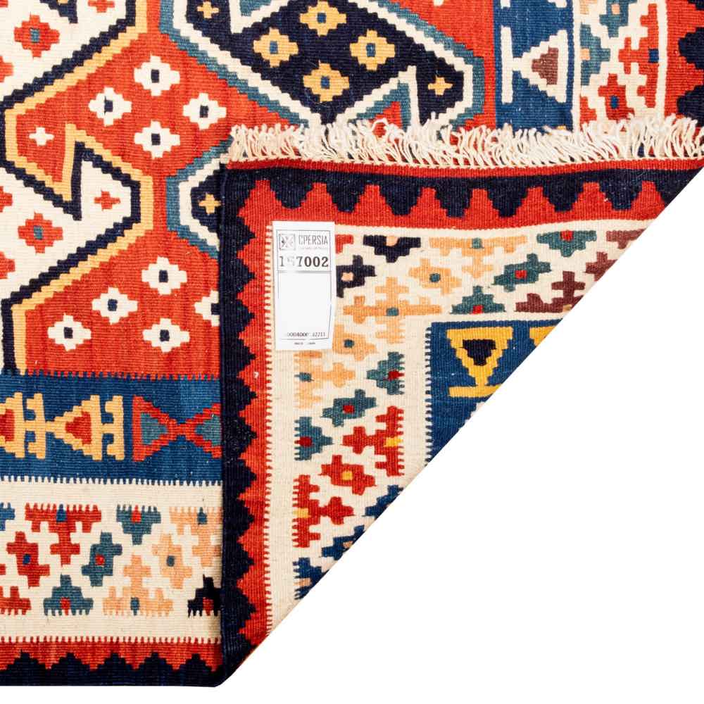 Persian Wool Kilim Rug Handwoven in Fars Traditional Tarlan - ShopiPersia