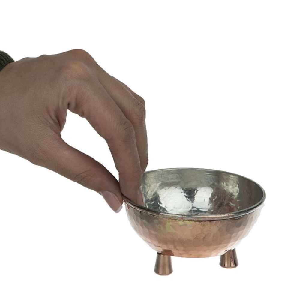 Traditionally Hammered Copper Dinnerware Bowl - Arash - ShopiPersia