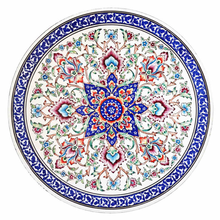 Persian Minakari Hand Painted Plate Model Abtin » ShopiPersia