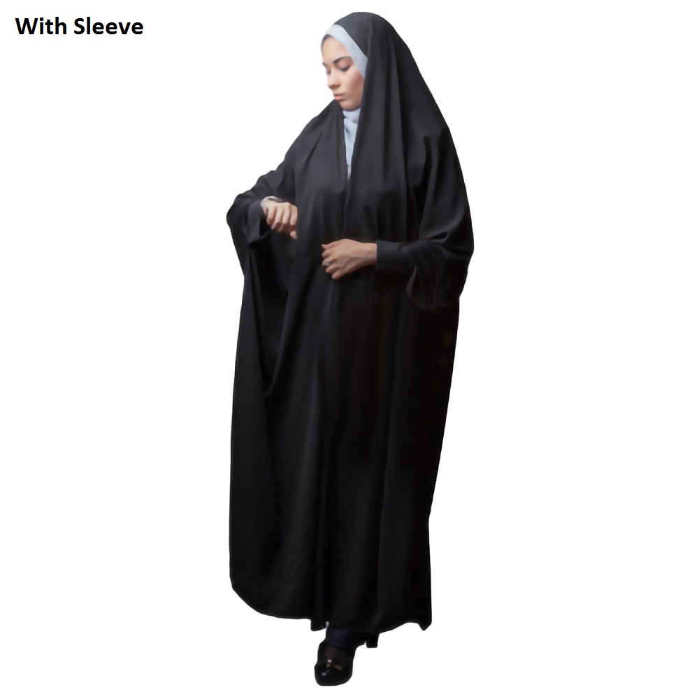 Islamic Arabic Black Chador Abaya Hejab for Women and Praying - Jelveha ...