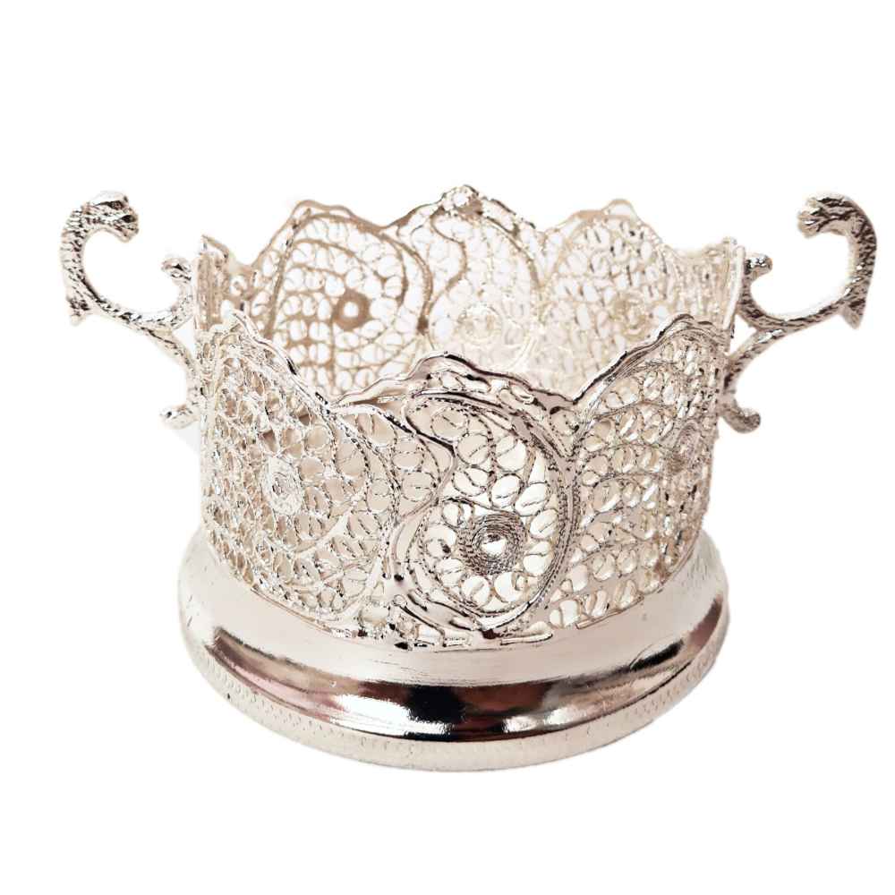 Handcrafted Persian Filigree Tea & Coffee Set - Silver Coated Nazanin ...