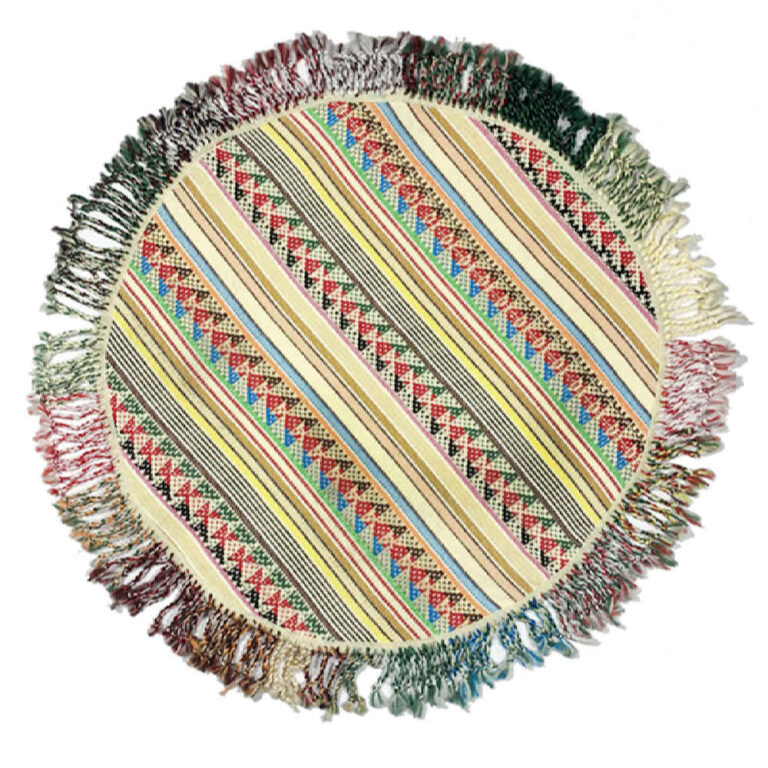 Authentic Persian Jajim Rug - Vira Striped Wool Flat-Woven - ShopiPersia
