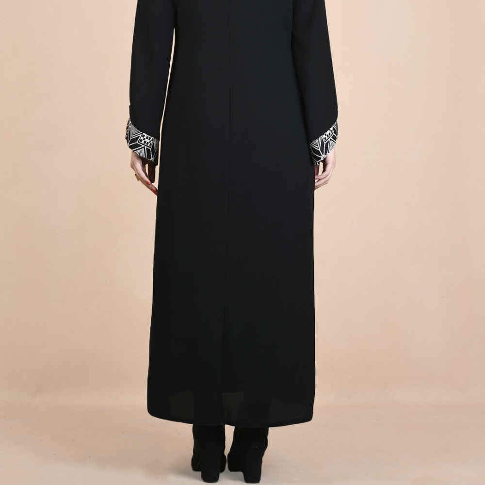 Elegant Abaya for Muslim Women with Black Soft Fabric - ShopiPersia