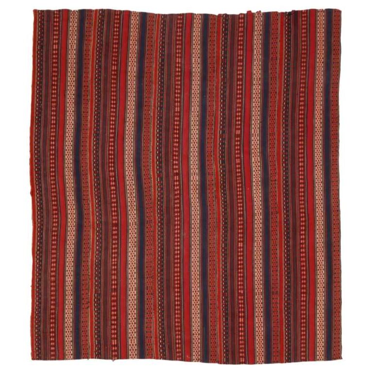 Authentic Persian Jajim Flat-Woven Striped Rug Bita - ShopiPersia