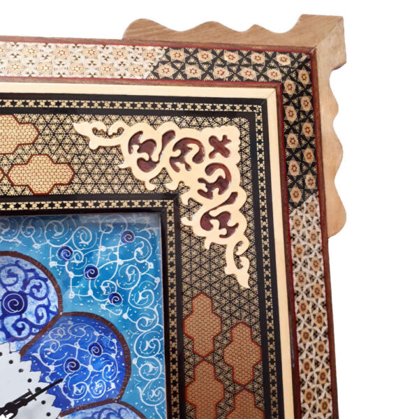 Handcrafted Persian Wooden Wall Clock - Khatam Marquetry Art, Bina ...