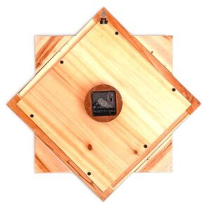 Wooden Wall Clock Persian Artisan-Crafted Khatamkari Narenji - ShopiPersia