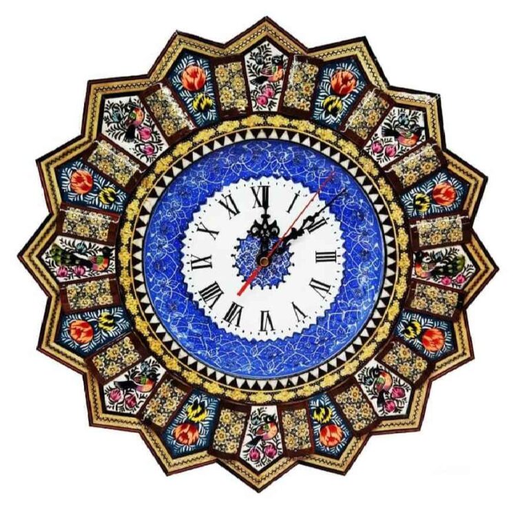 Handcrafted Persian Wooden Wall Clock - Khatam Marquetry Art, Venus ...