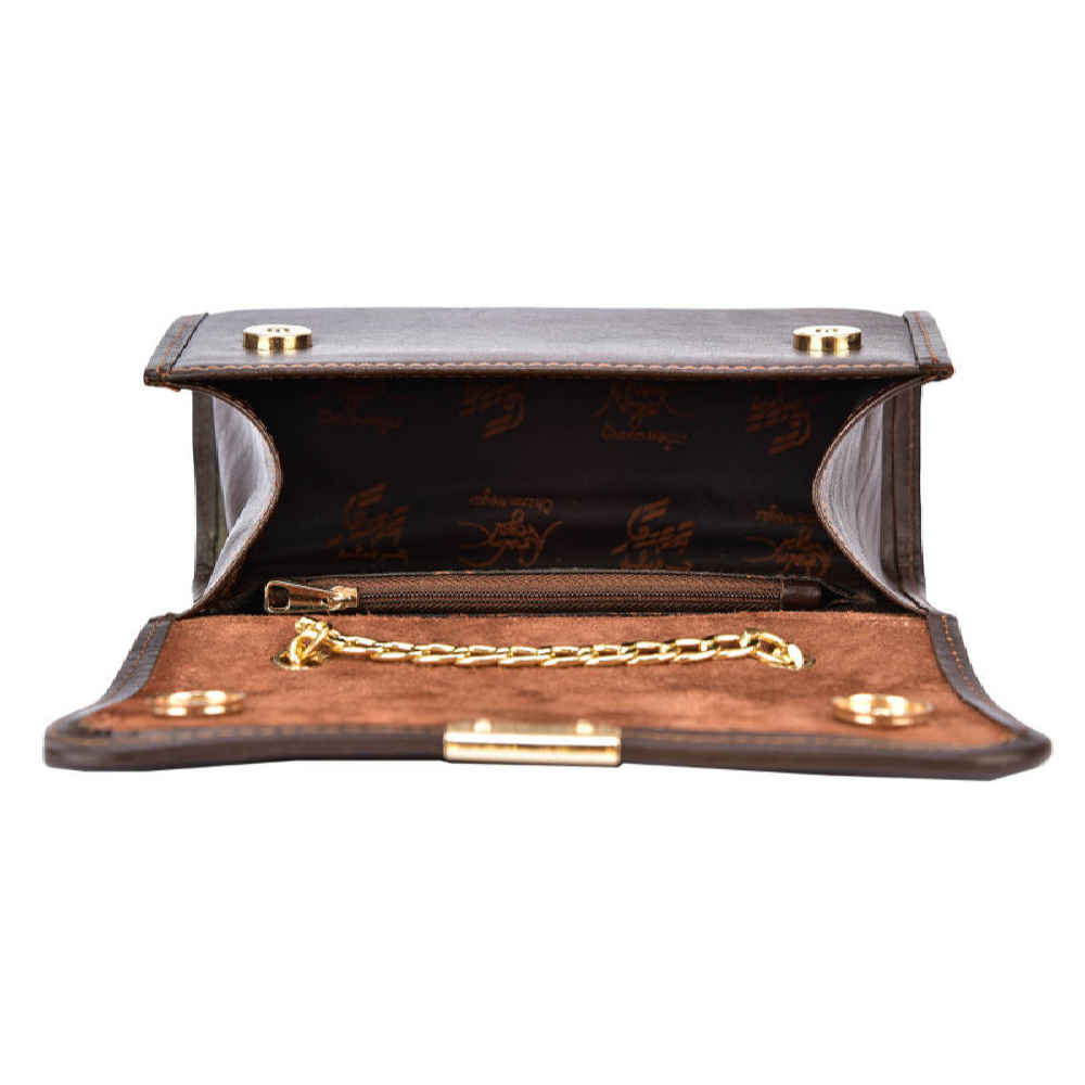 Luxurious Handcrafted Leather Crossbody Shoulder Bag - Floral Design ...