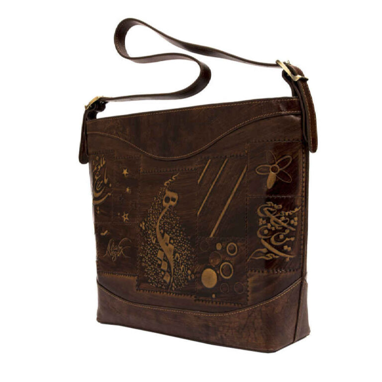 Leather Tote Shoulder Bag Handcrafted Persian Calligraphy Kimia ...