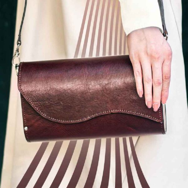 Persian Leather Shoulder Bag Model Sepidar - ShopiPersia