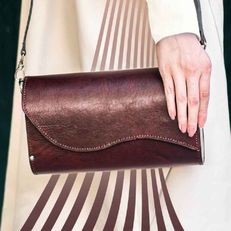 Persian Leather Shoulder Bag Model Sepidar - ShopiPersia