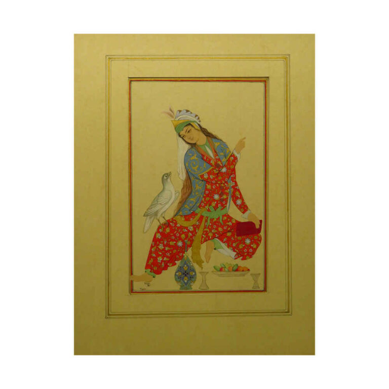 Persian Painting Watercolor & Gouache Safavid Miniature Theme Abbasi ...