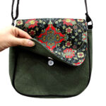 Bohemian Crossbody Shoulder Bag & Shawl Set with Eslimi Pattern ...