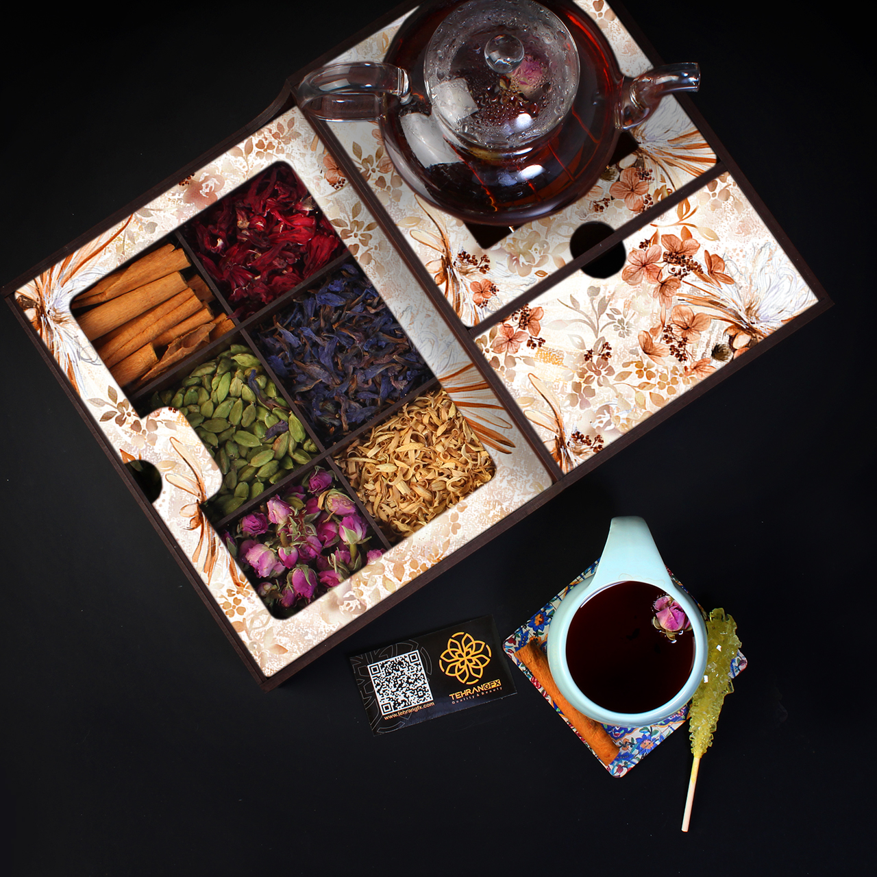 Wooden Tea Box With Warmer Model Yekta » ShopiPersia