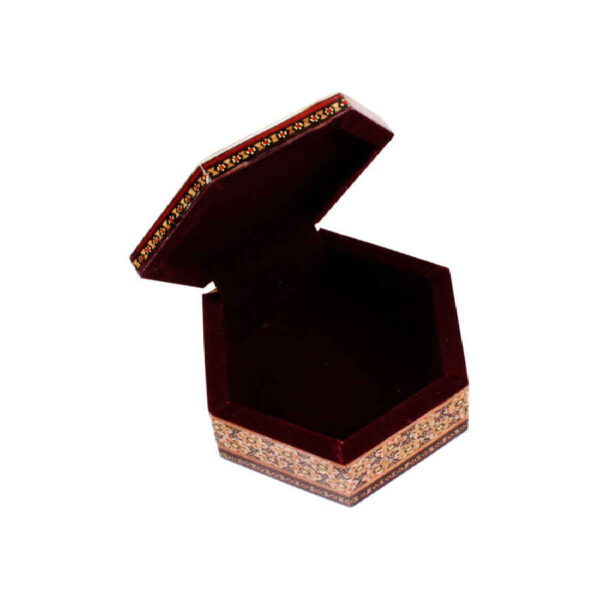 Wooden Jewelry Box Handcrafted with Persian Khatamkari Vania - ShopiPersia